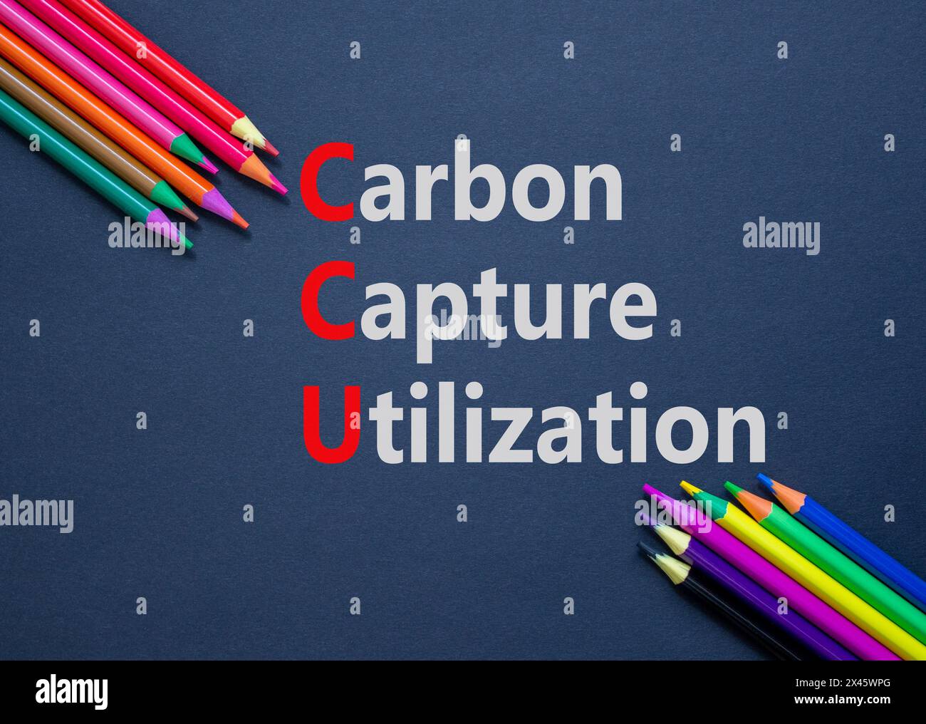 CCU Carbon capture utilization symbol. Concept words CCU Carbon capture ...