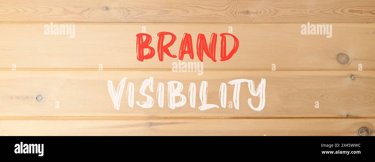Brand visibility symbol. Concept words Brand visibility on beautiful ...