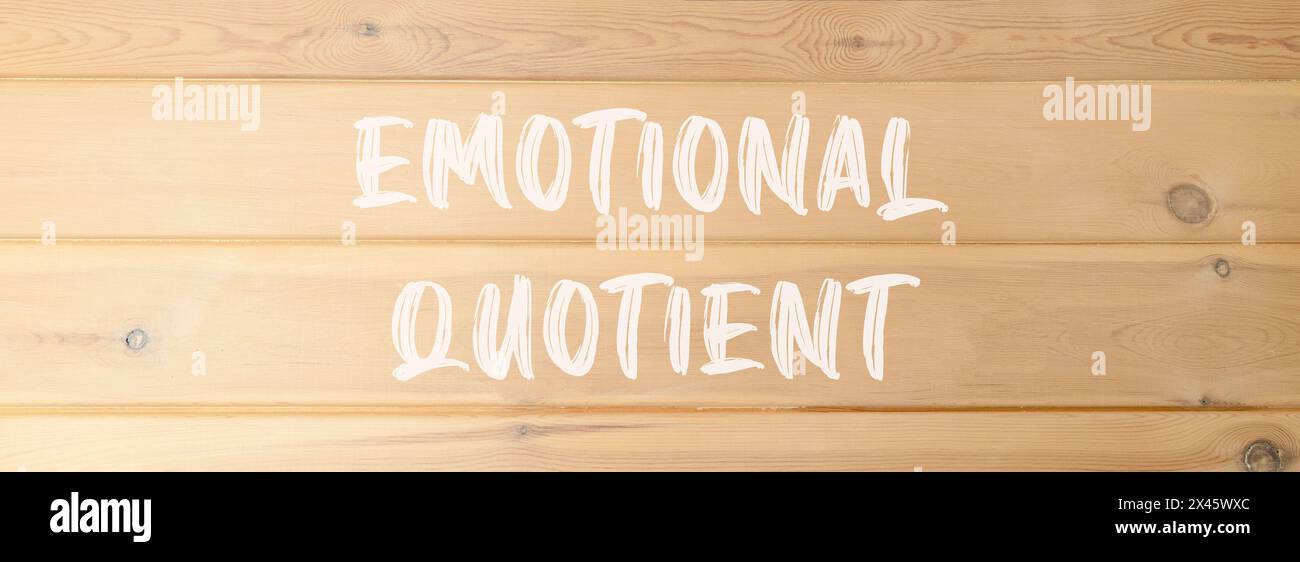 EQ emotional quotient symbol. Concept words EQ emotional quotient on ...