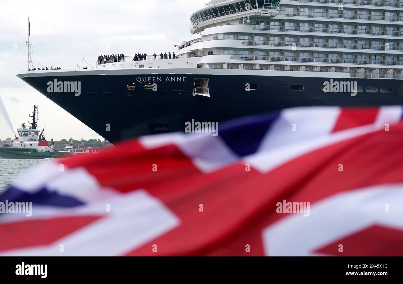 Cunard's newest cruise ship Queen Anne arrives at the City Cruise ...