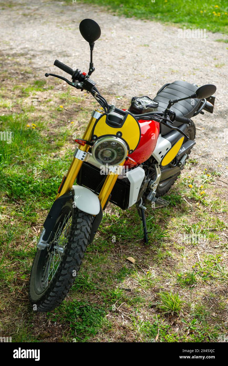 Coffee Racer . Enduro . Fantic Caballero Scrambler Stock Photo - Alamy
