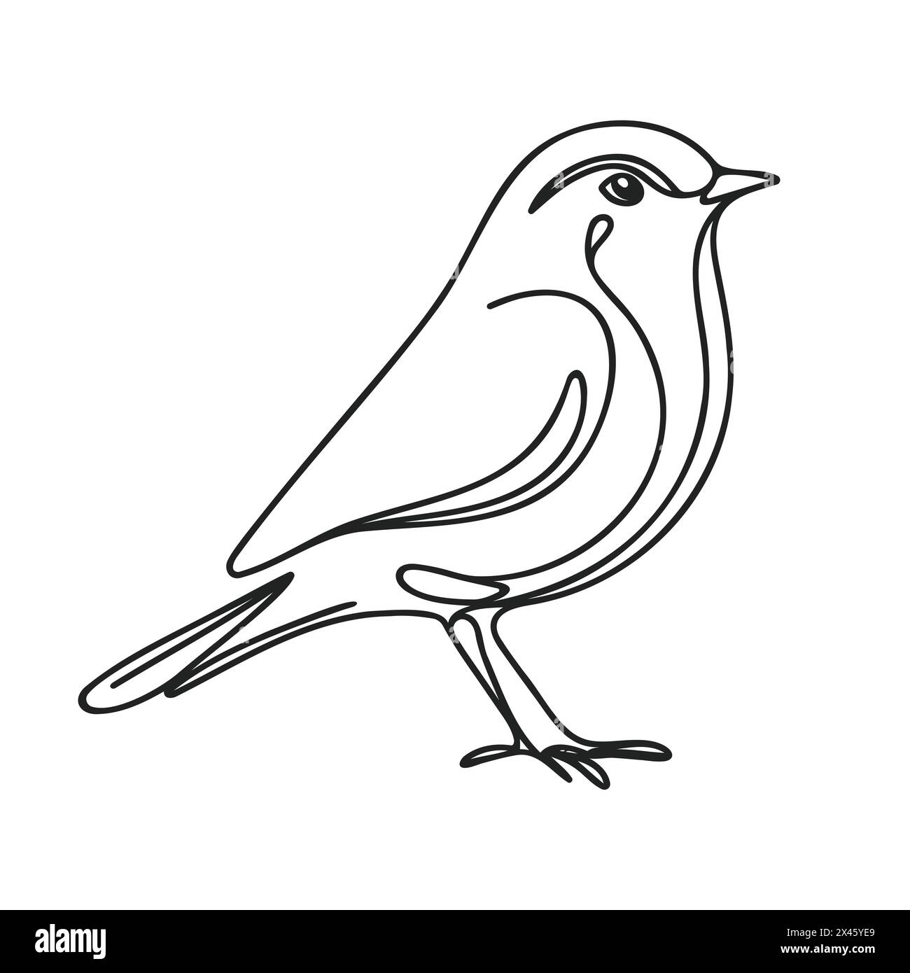 Continuous one line drawing bird. Minimalist bird, outline design Stock ...