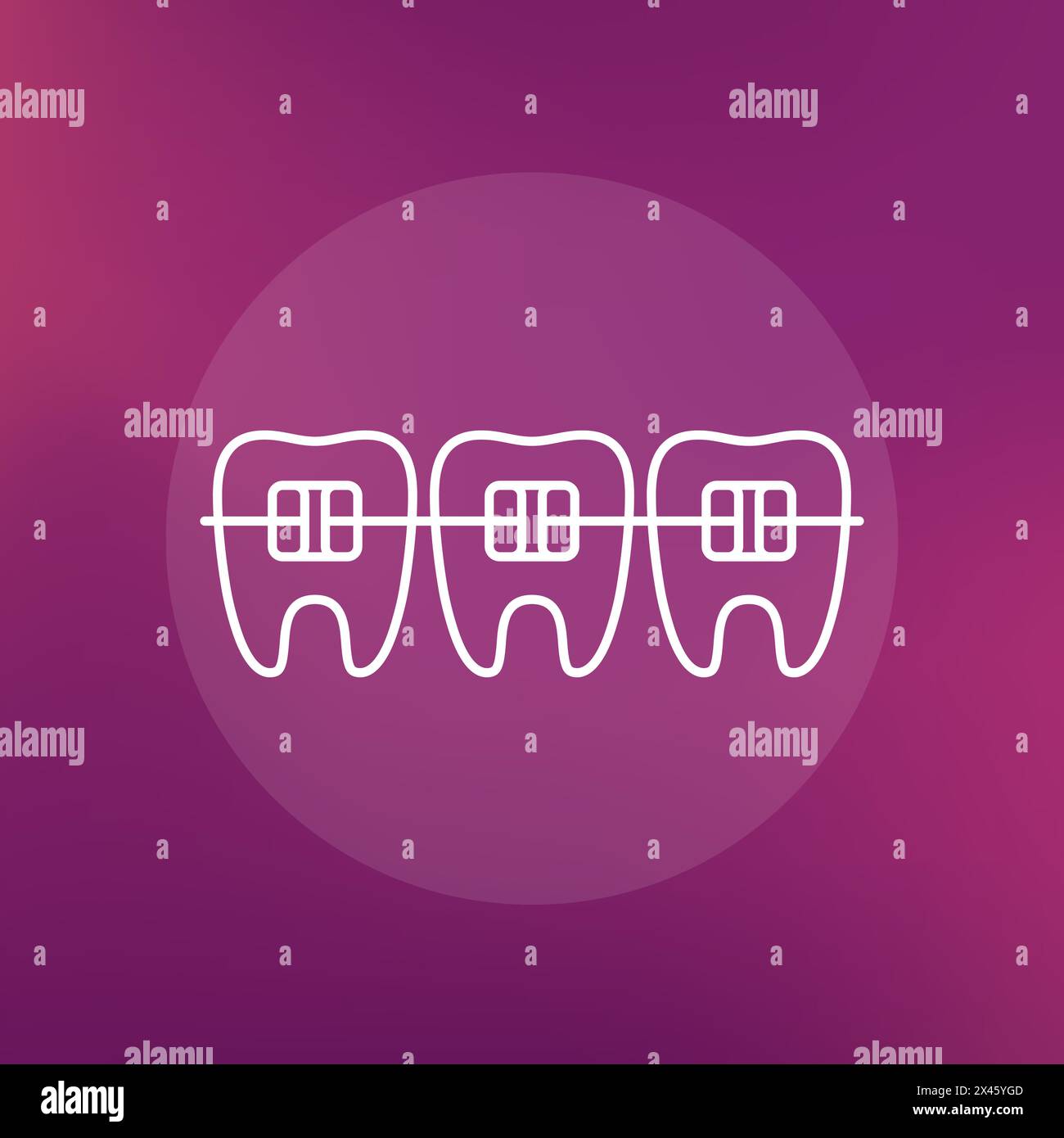 braces and teeth line icon, vector Stock Vector Image & Art - Alamy