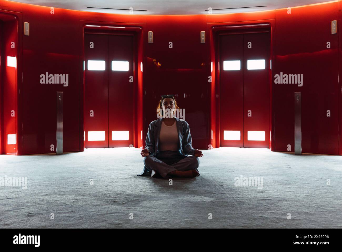 In elevator full body hi-res stock photography and images - Alamy