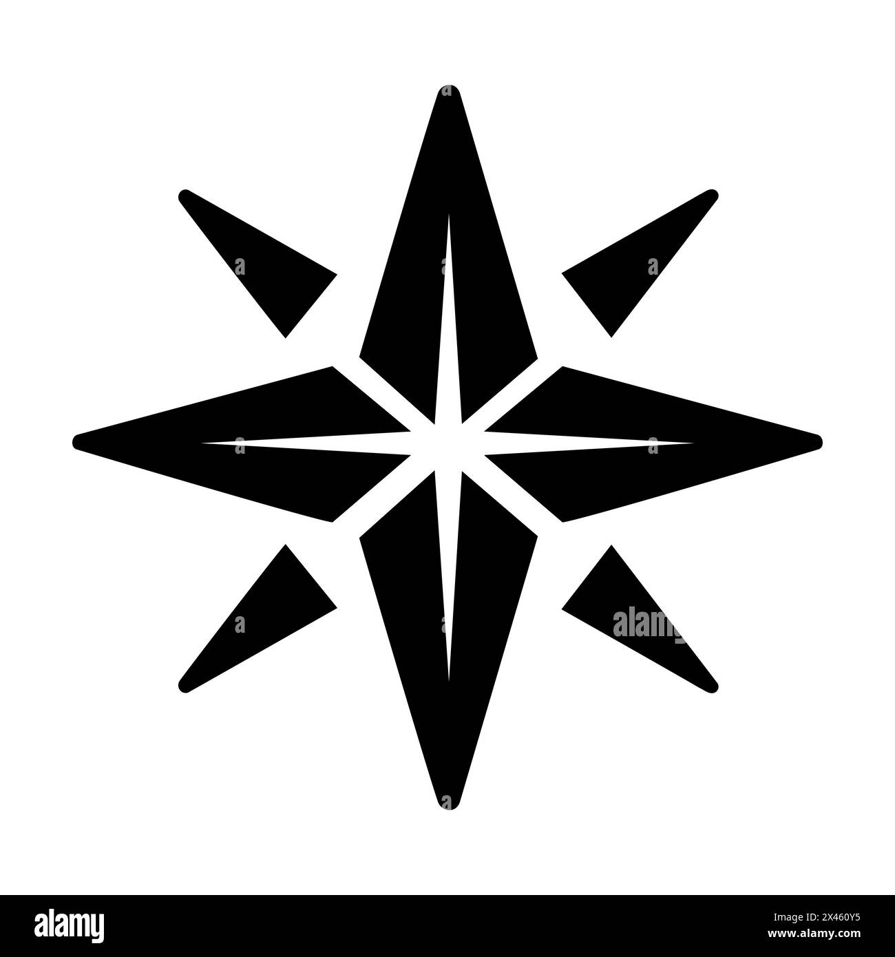 Star icon navigation. Northern Star. Polar Star logo Stock Vector Image ...