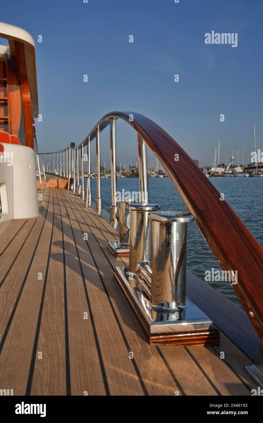 Italy, Lazio, Fiumicino, Tevere river, Morgan 70' Lobster luxury yacht ...