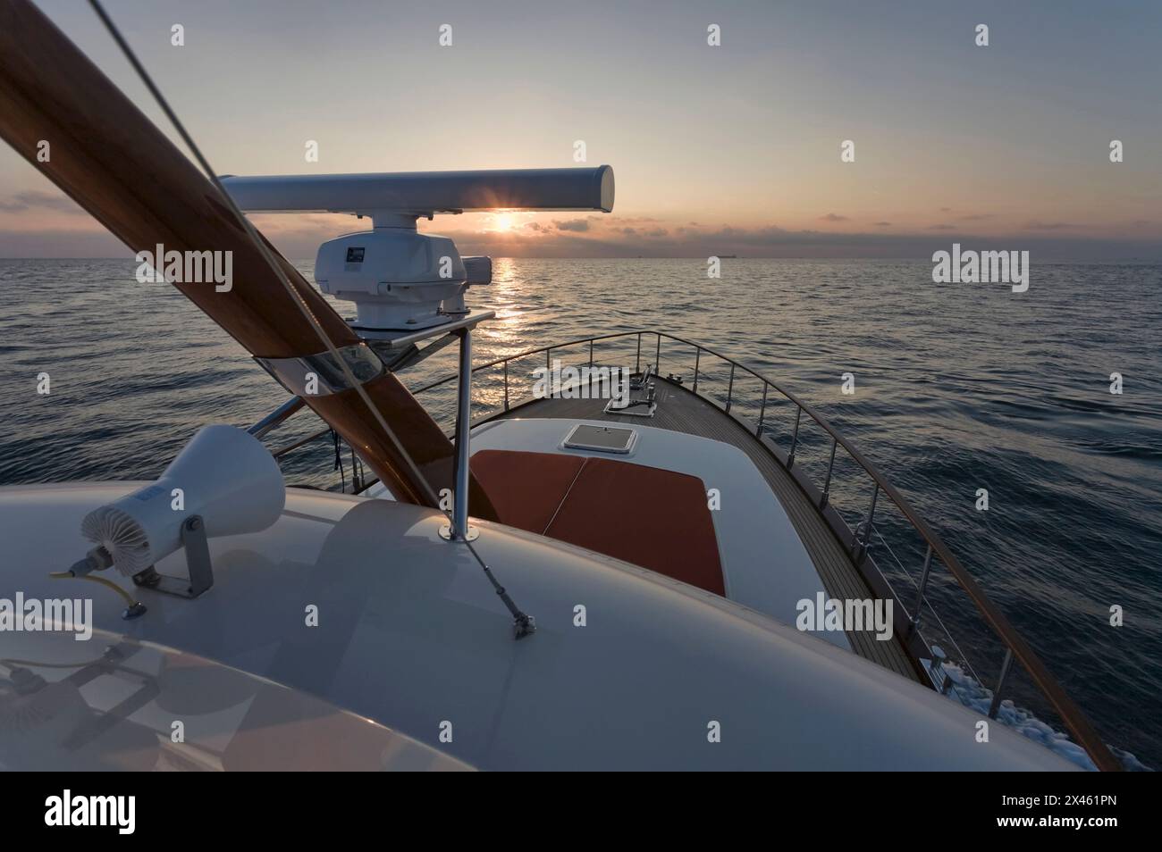 Italy, Lazio, Fiumicino, Tirrenian sea, Morgan 70' Lobster luxury yacht ...