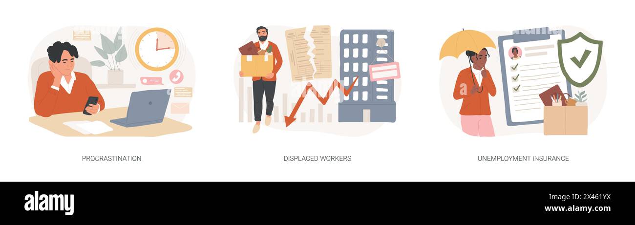 Business termination isolated concept vector illustration set Stock Vector Image & Art - Alamy