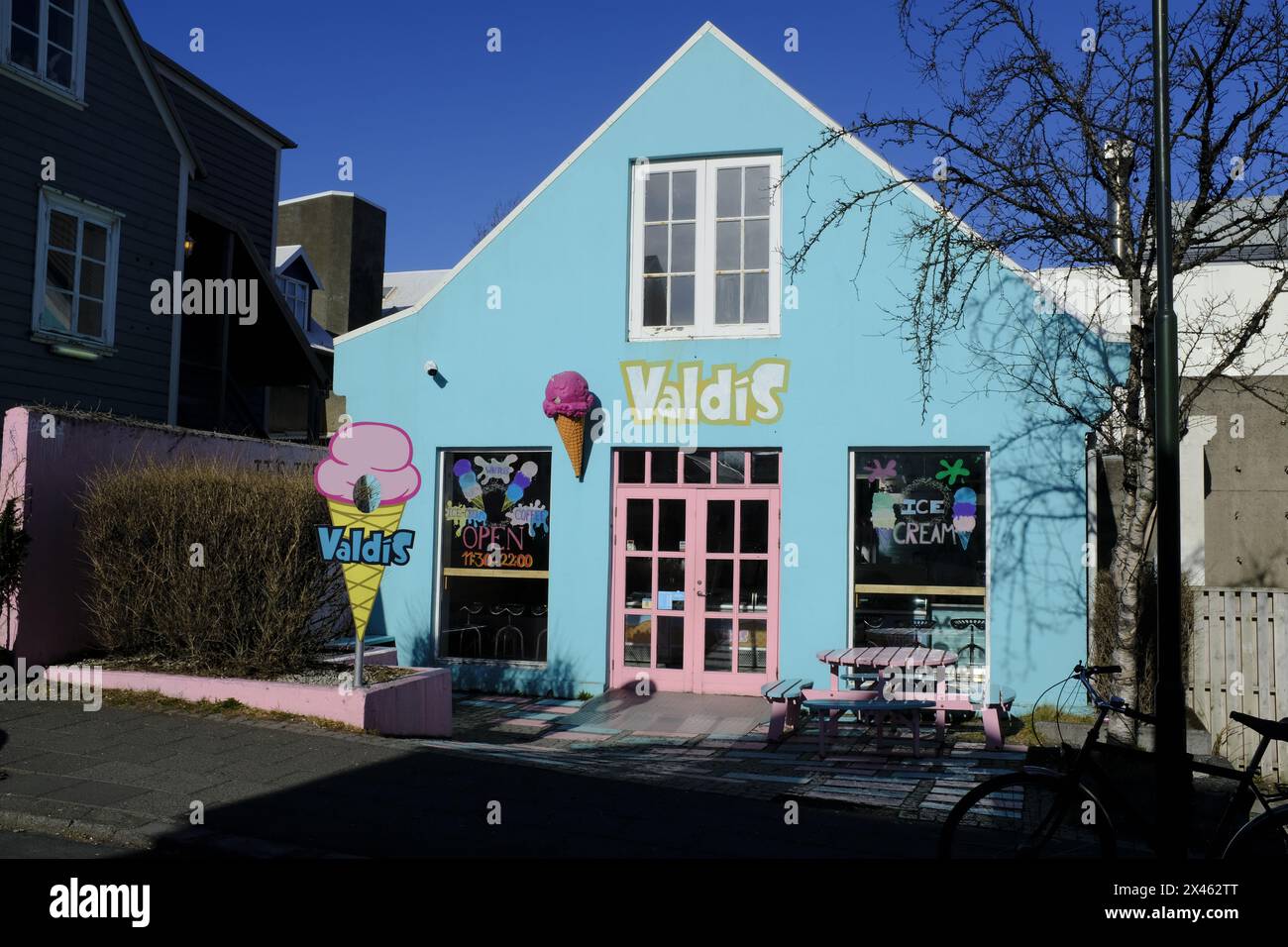famous Valdis icecrean shop in Reykjavik, Iceland Stock Photo - Alamy