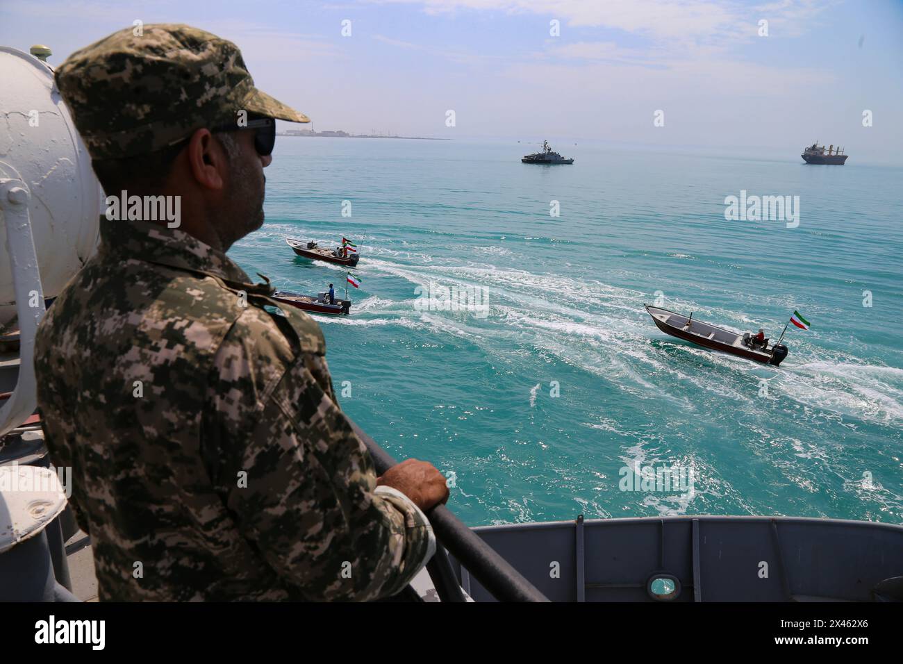 April 29, 2024, Persian Gulf, Bushehr, Iran: A member of The Islamic ...