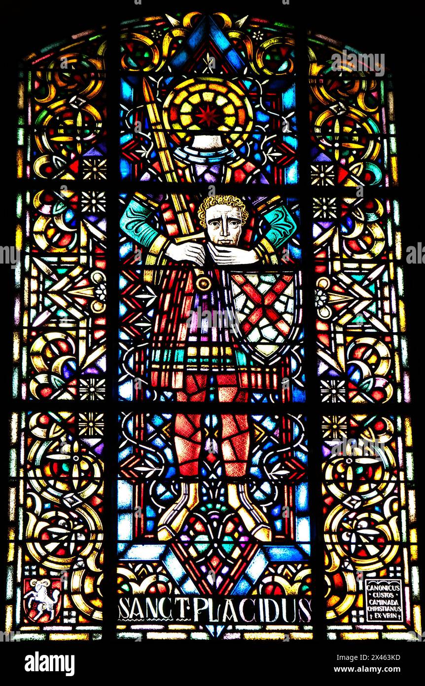 Stained-glass window in the Cathedral of St, Mary of the Assumption ...