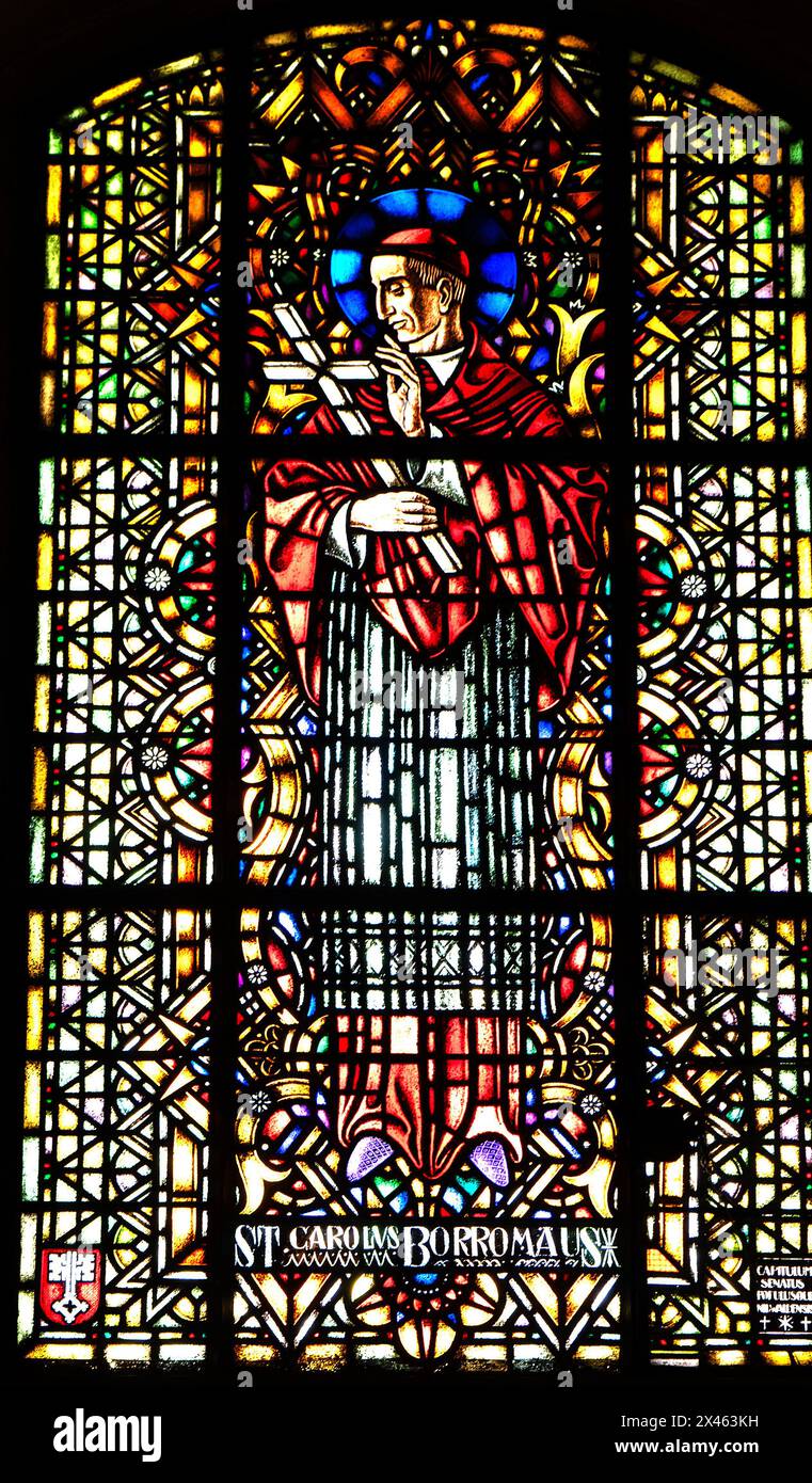 Stained-glass window in the Cathedral of St, Mary of the Assumption ...