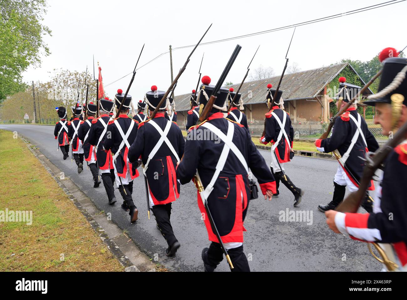 Le Dorat, France. Soldiers of the Napoleonic guard during the ...