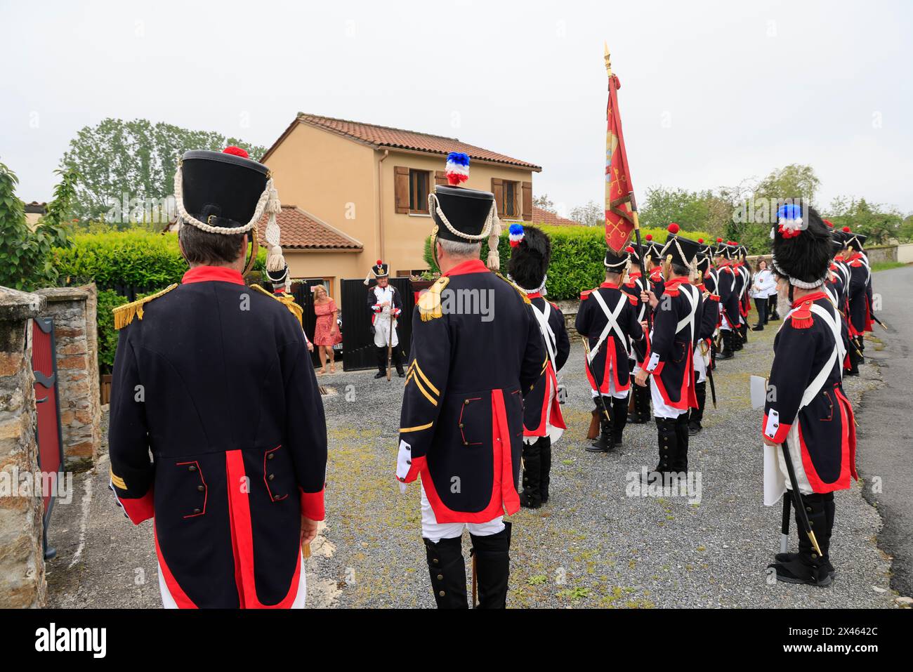 Le Dorat, France. Soldiers of the Napoleonic guard during the ...