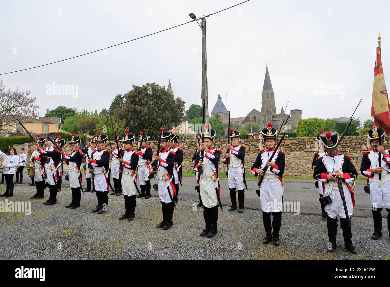 Le Dorat, France. Soldiers of the Napoleonic guard during the ...