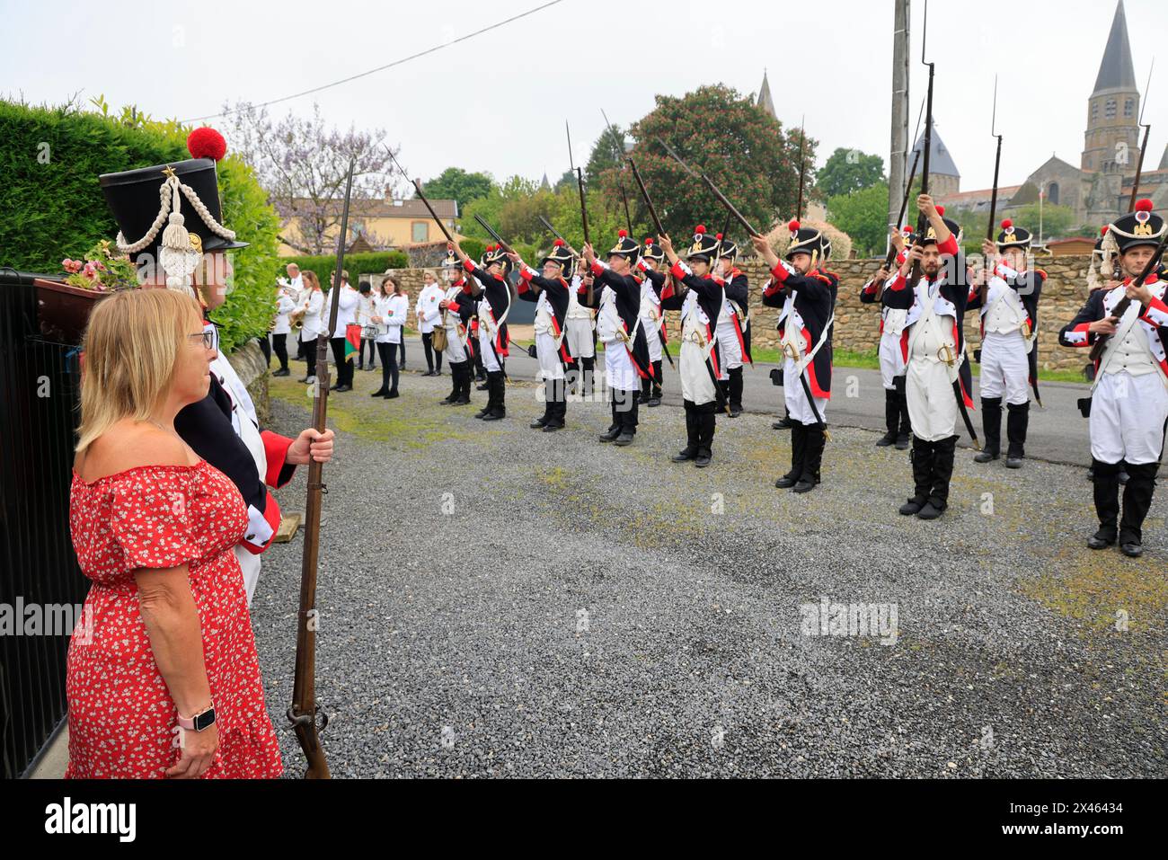 Le Dorat, France. Soldiers of the Napoleonic guard during the ...