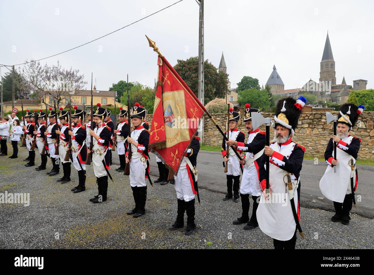 Le Dorat, France. Soldiers of the Napoleonic guard during the ...