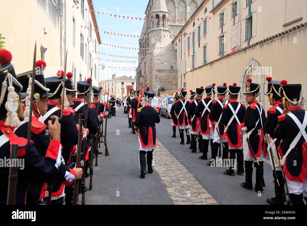 Le Dorat, France. Soldiers of the Napoleonic guard during the ...