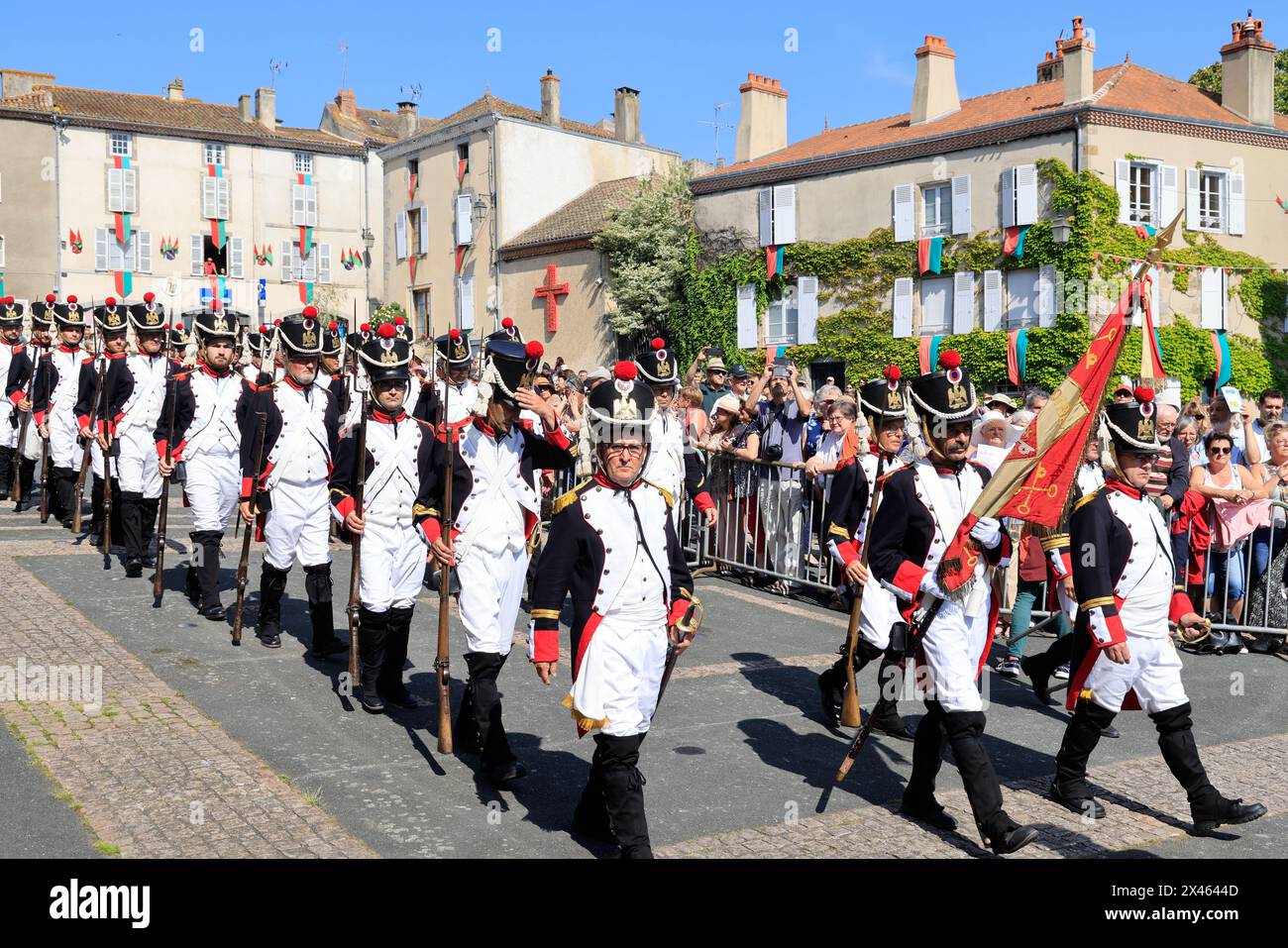 Le Dorat, France. Soldiers of the Napoleonic guard during the ...