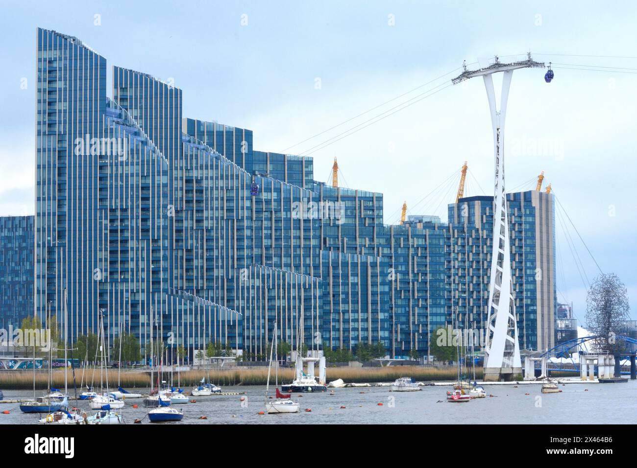 Greenwich Riverside Peninsula on the River Thames. Greenwich. London ...