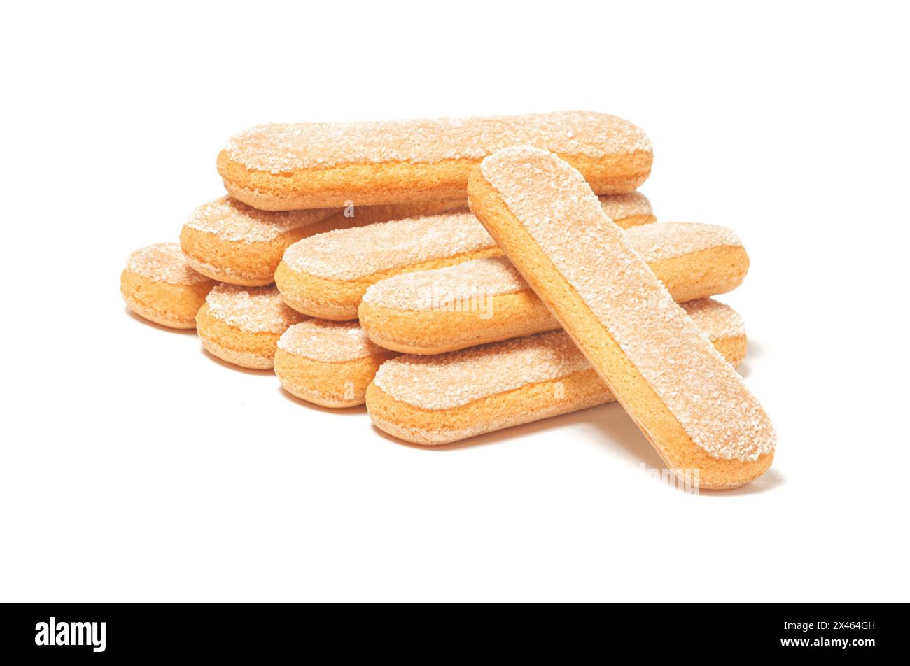 Sponge biscuits - ladyfingers savoiardi isolated on white background ...
