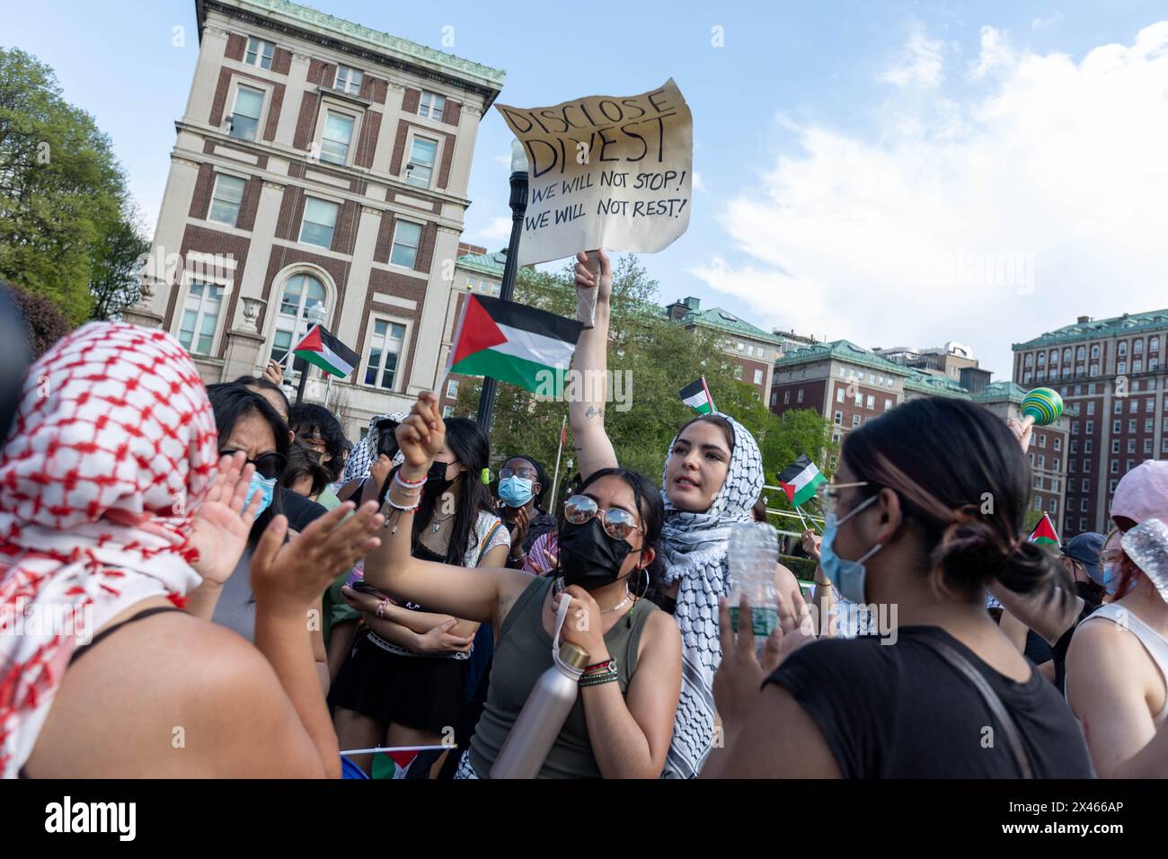 New York, NY: The Gaza Solidarity Encampment on the campus of Columbia ...