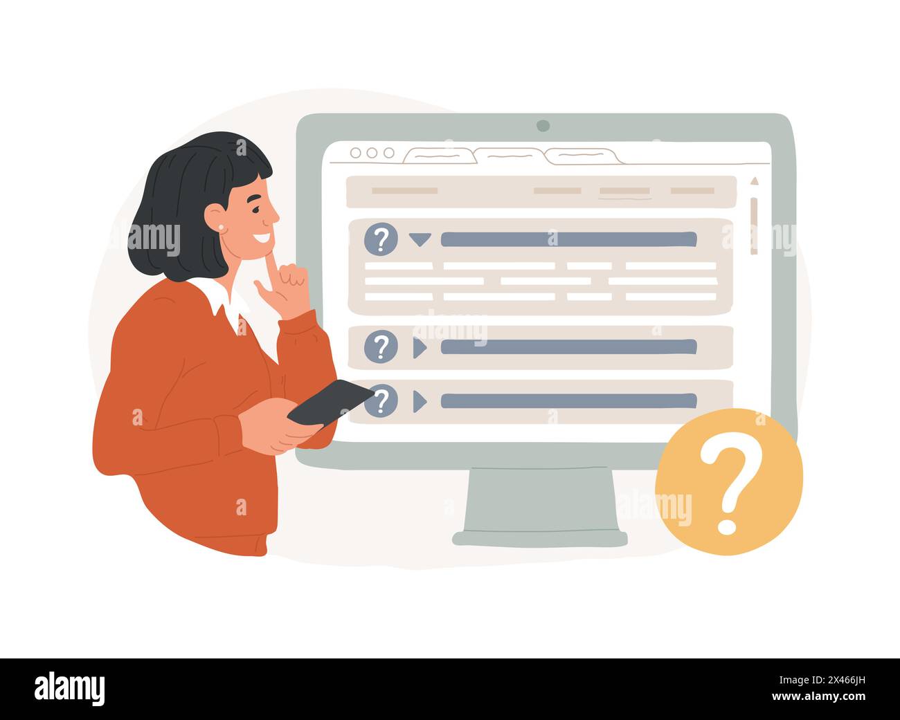 FAQ isolated concept vector illustration Stock Vector Image & Art - Alamy