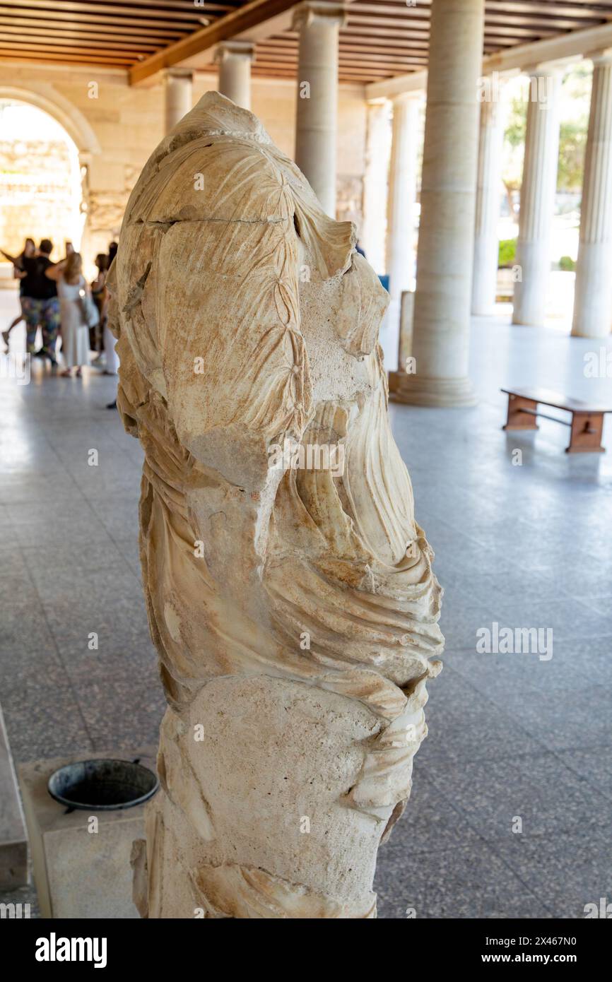 Statue of Aphrodite 420 BC, Agora Museum, Athens, Greece Stock Photo ...