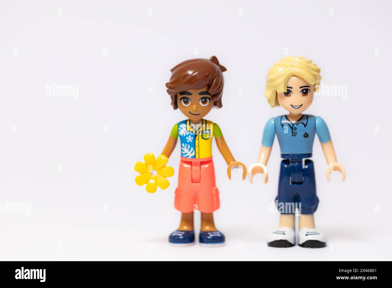 Lviv, Ukraine - April 29, 2024: Lego Friends boys mini figures Stock ...