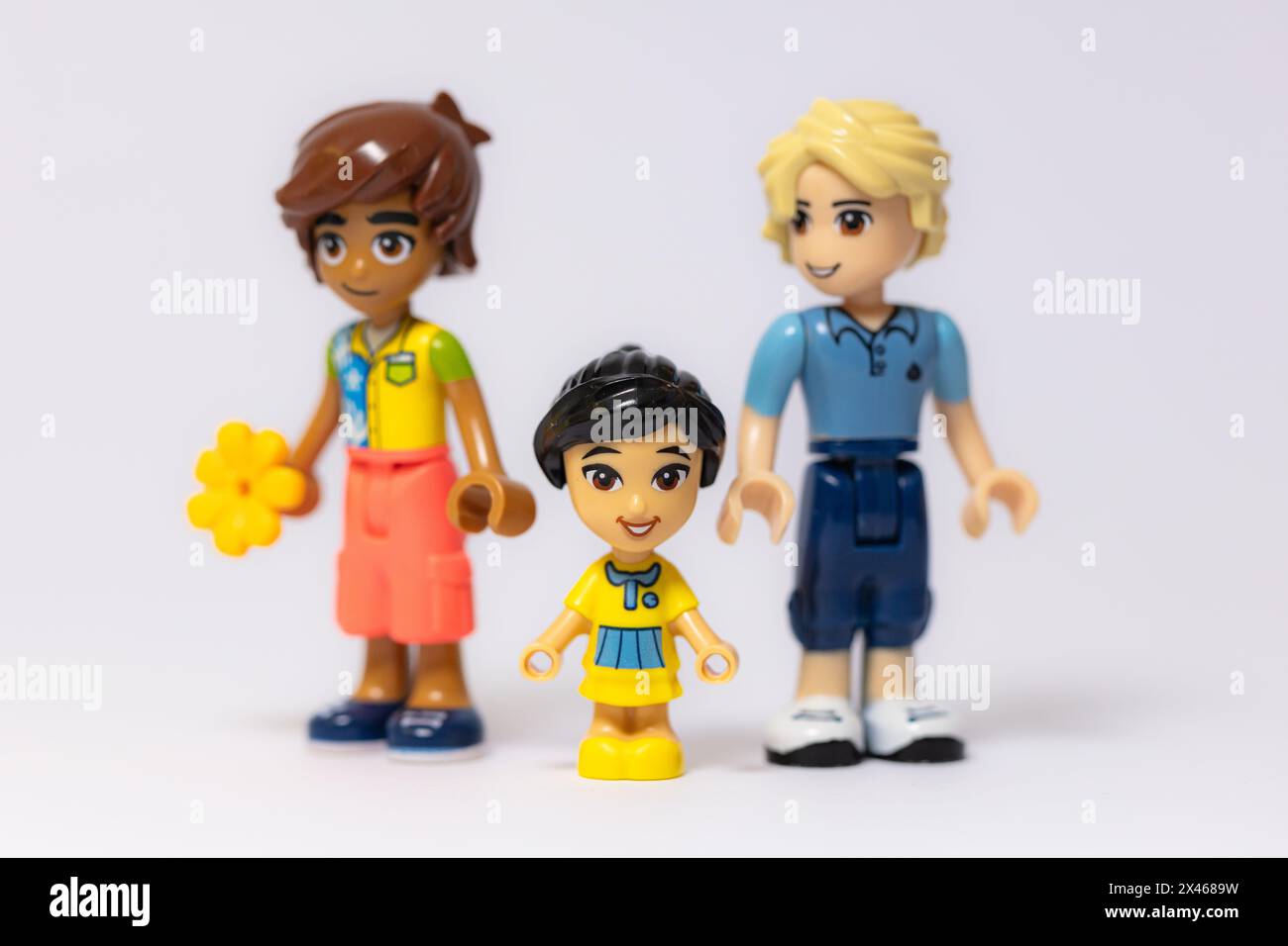 Lviv, Ukraine - April 29, 2024: Lego Friends family mini figures Stock ...
