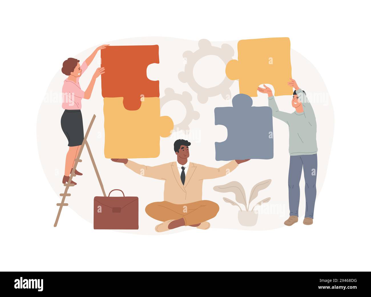 Collaboration isolated concept vector illustration Stock Vector Image ...