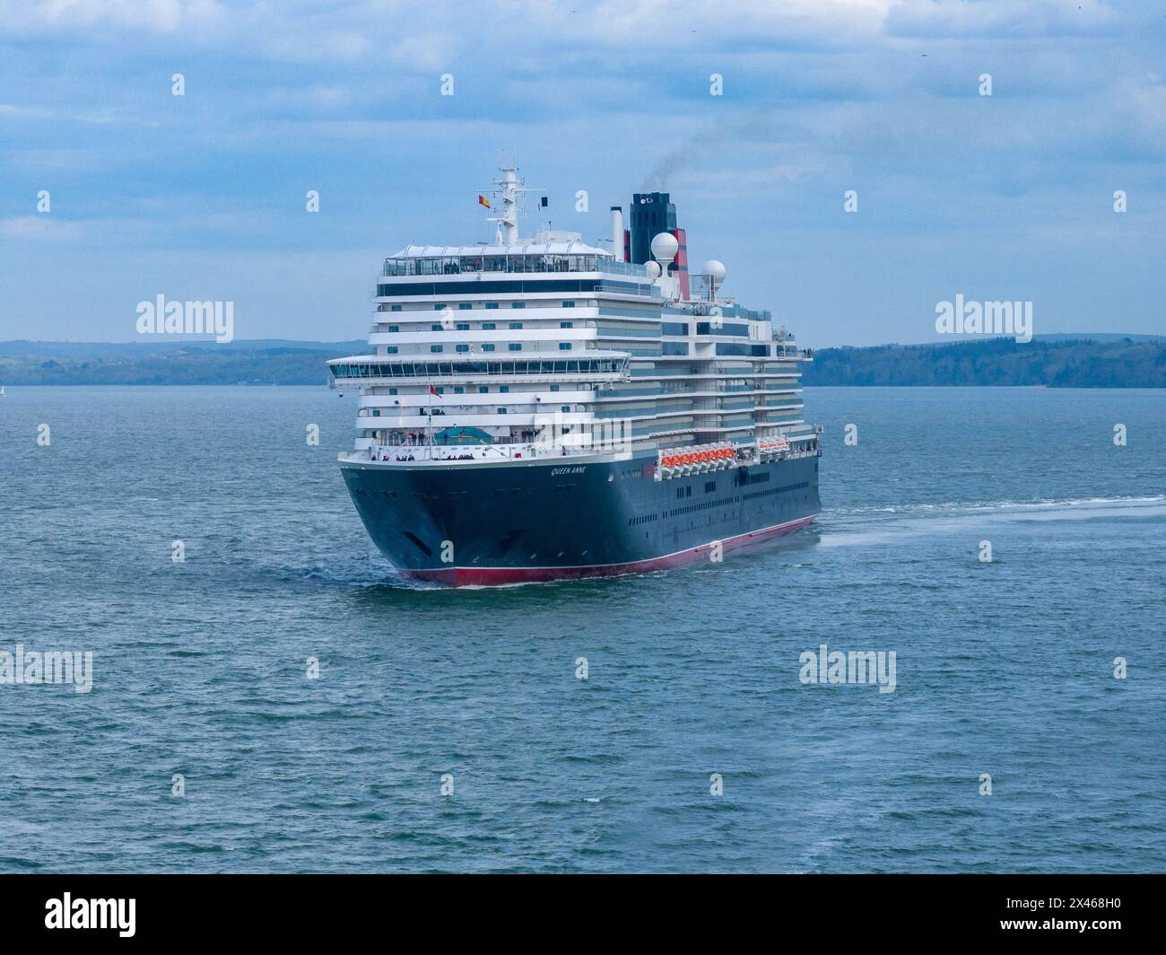 Queen Anne cruise ship by Cunard Cruise arrives at Southampton port for ...