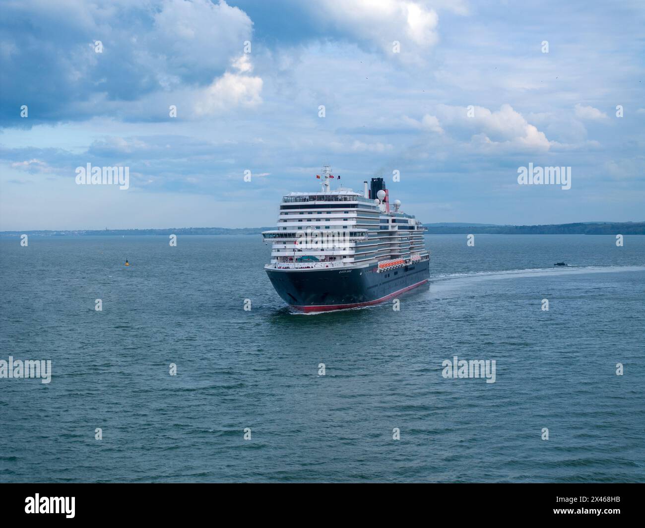 Queen Anne cruise ship by Cunard Cruise arrives at Southampton port for ...