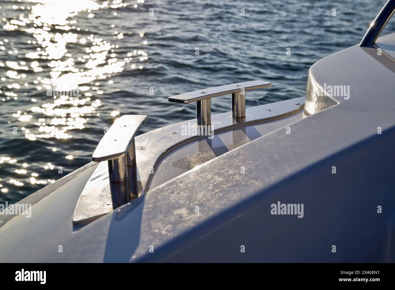 Luxury yacht bollard closeup hi-res stock photography and images - Alamy