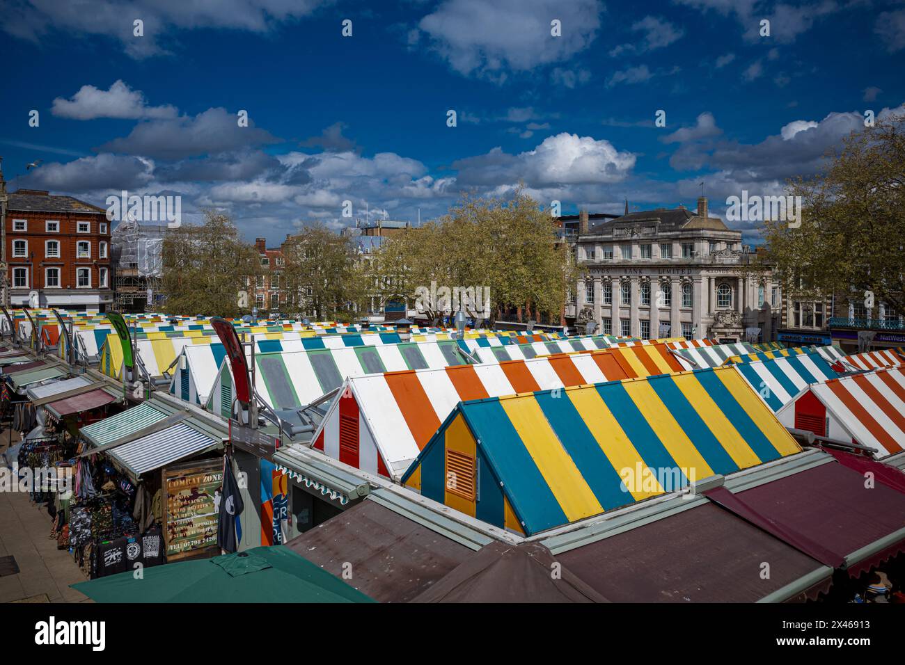 Norwich Market Square, Norwich City Centre. Founded in the late 11th ...