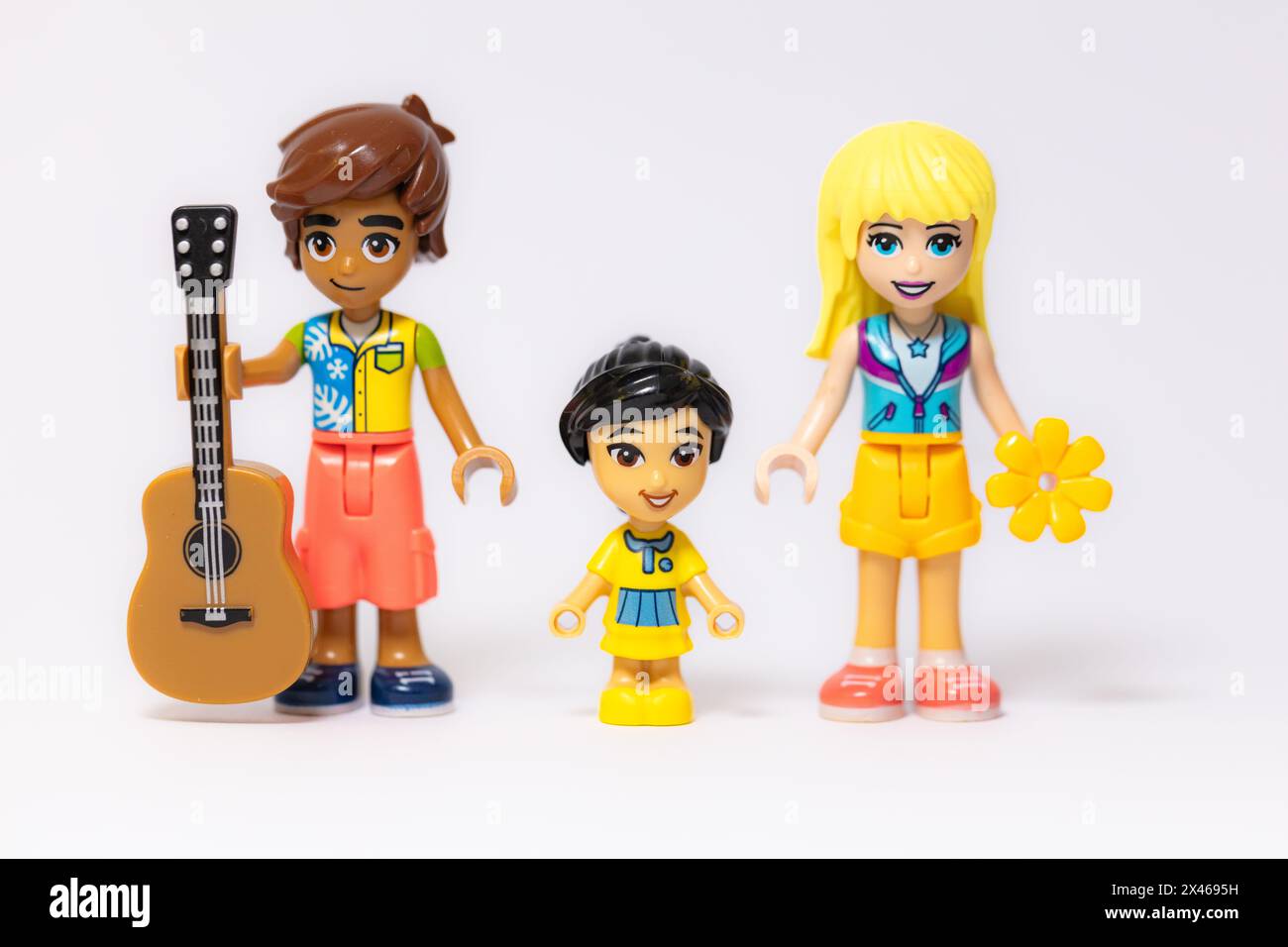 Lviv, Ukraine - April 29, 2024: Lego Friends family mini figures Stock ...