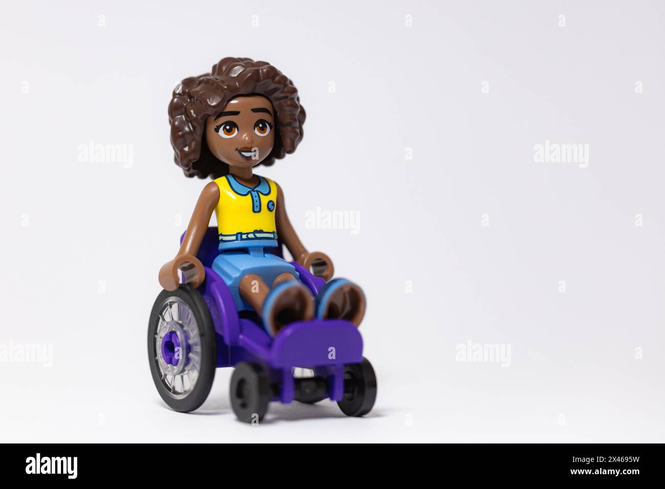 Lviv, Ukraine - April 29, 2024: Lego Friends disabled girl on ...