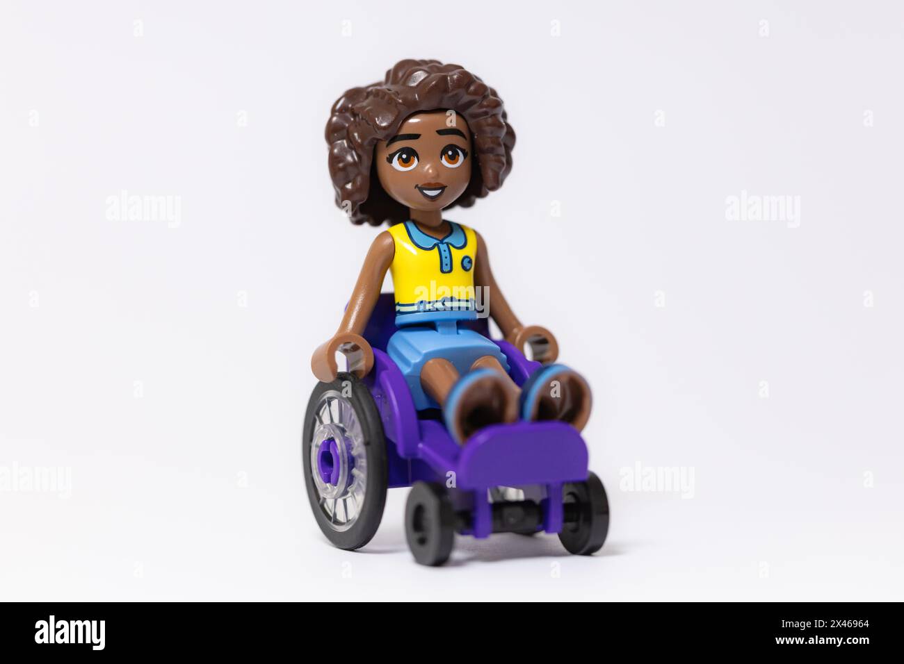 Lviv, Ukraine - April 29, 2024: Lego Friends disabled girl on ...