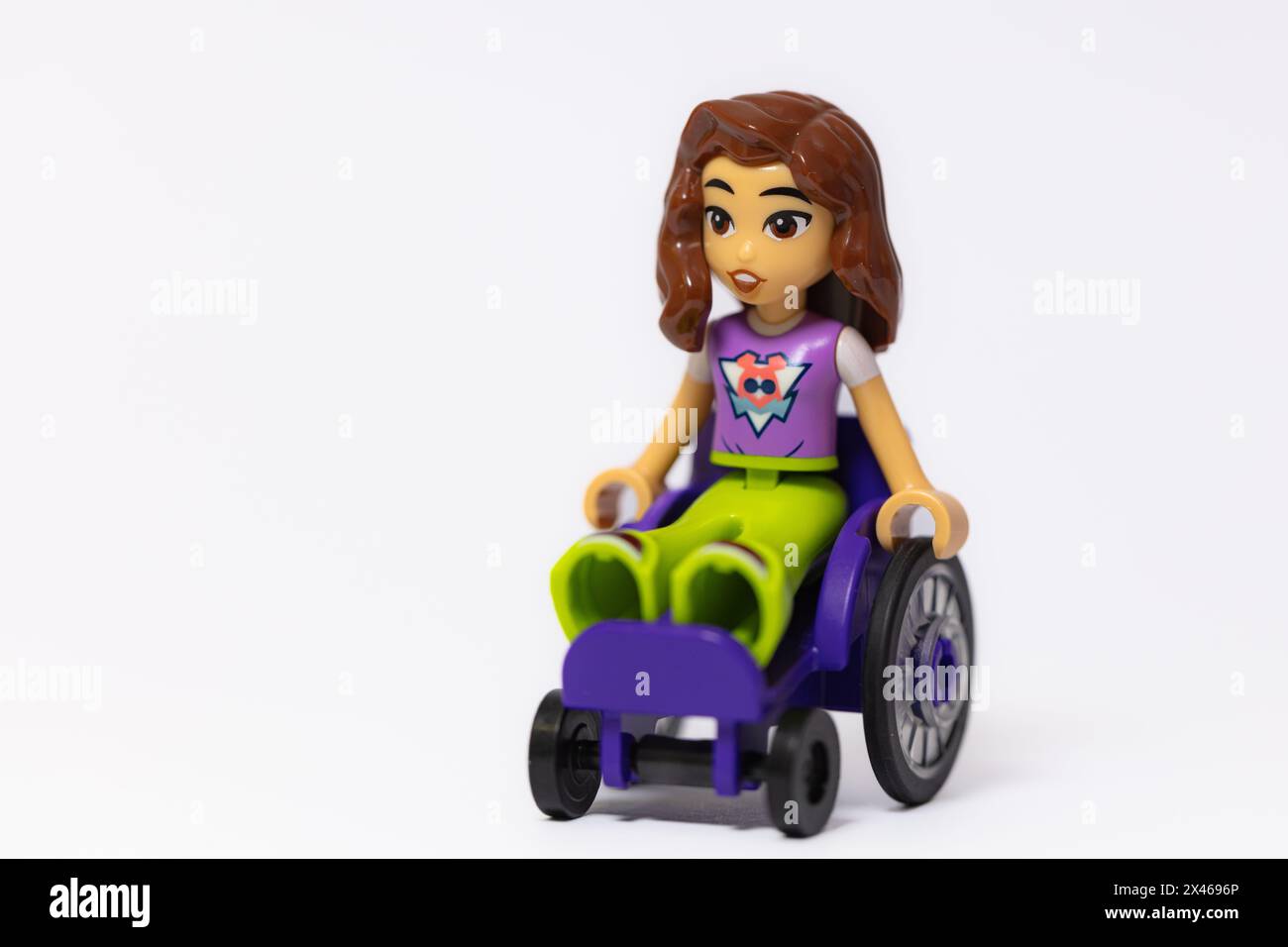 Lviv, Ukraine - April 29, 2024: Lego Friends disabled girl on ...