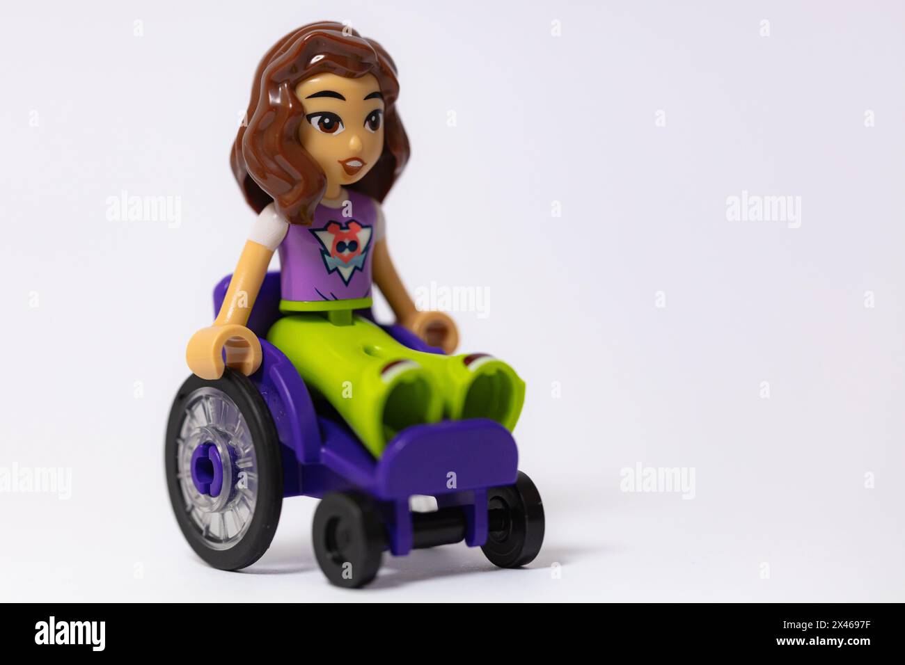 Lviv, Ukraine - April 29, 2024: Lego Friends disabled girl on ...