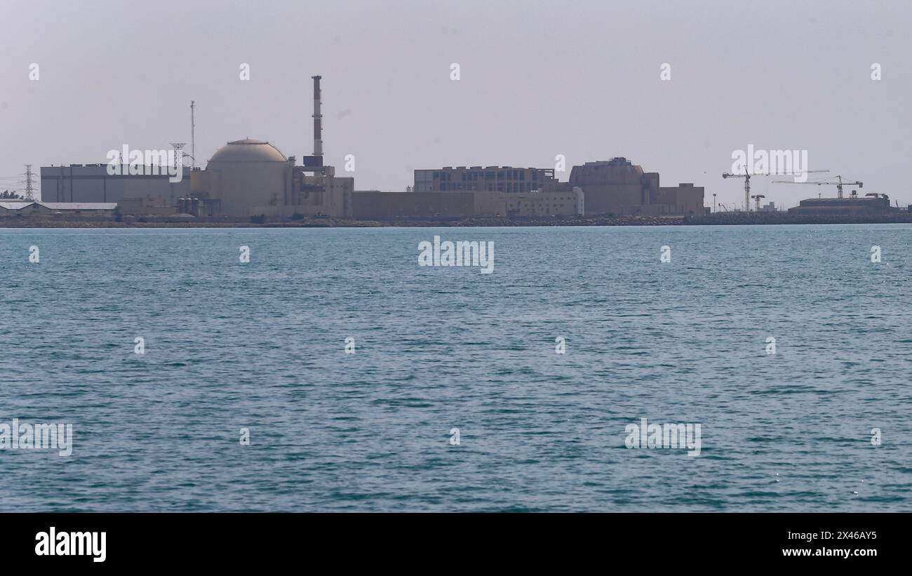 Bushehr, Iran. 29th Apr, 2024. A view of the Bushehr nuclear power ...