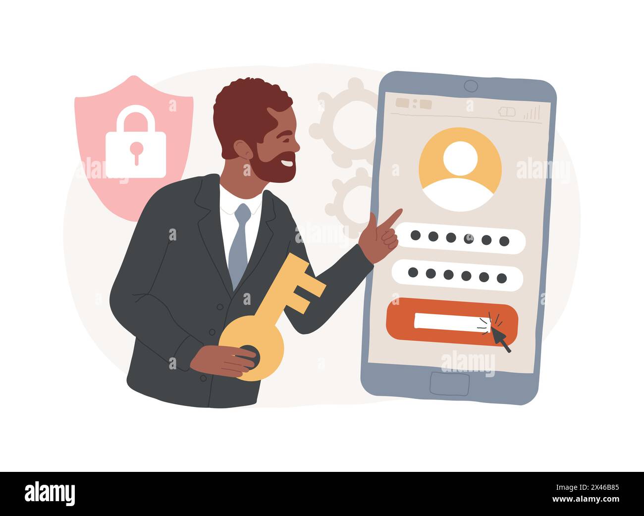 Registration isolated concept vector illustration Stock Vector Image ...