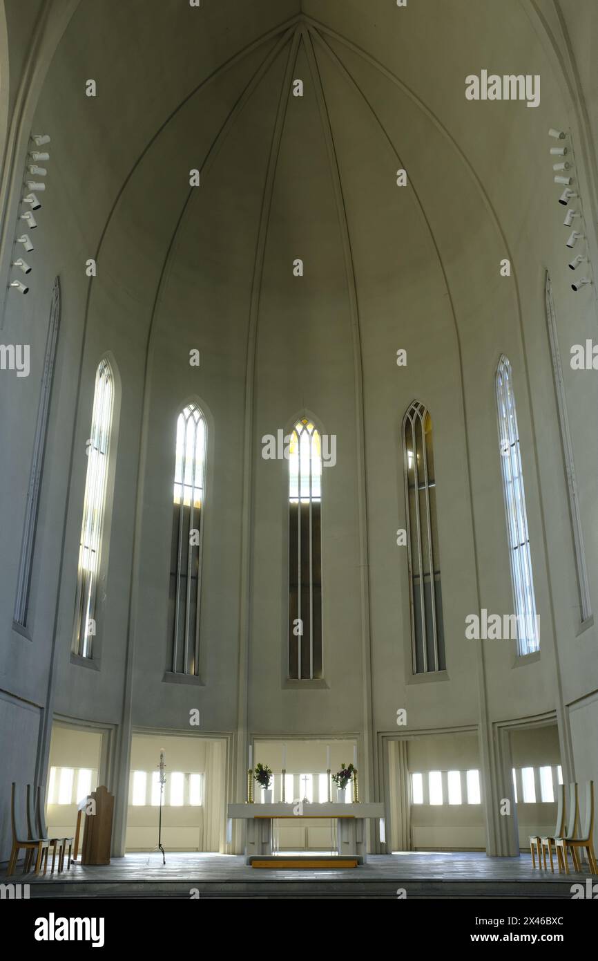 inside the Hallgrimskirkja church in Reykjavik, Iceland Stock Photo - Alamy