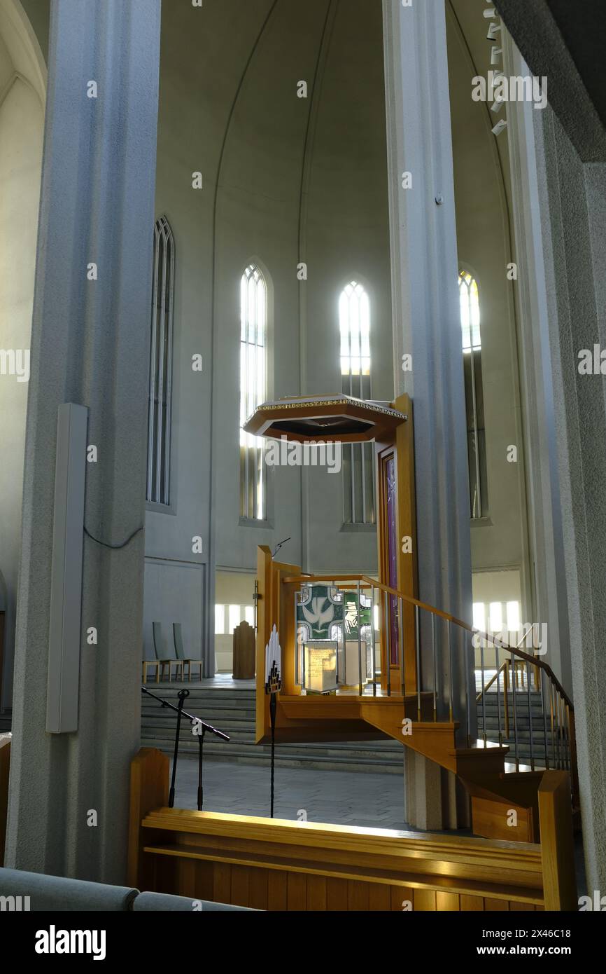 inside the Hallgrimskirkja church in Reykjavik, Iceland Stock Photo - Alamy