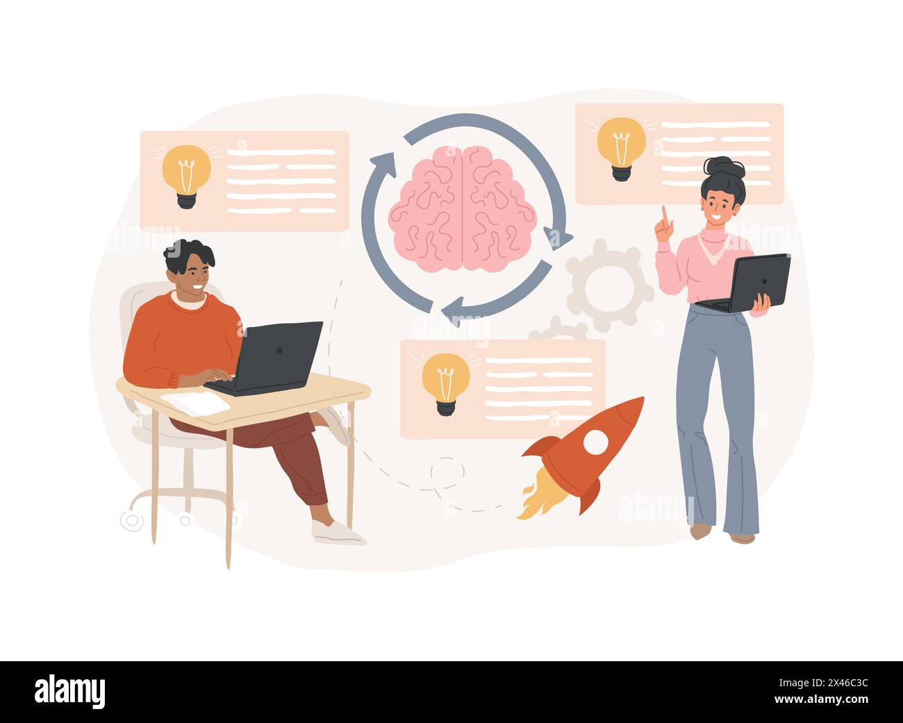 Brainstorm isolated concept vector illustration Stock Vector Image ...