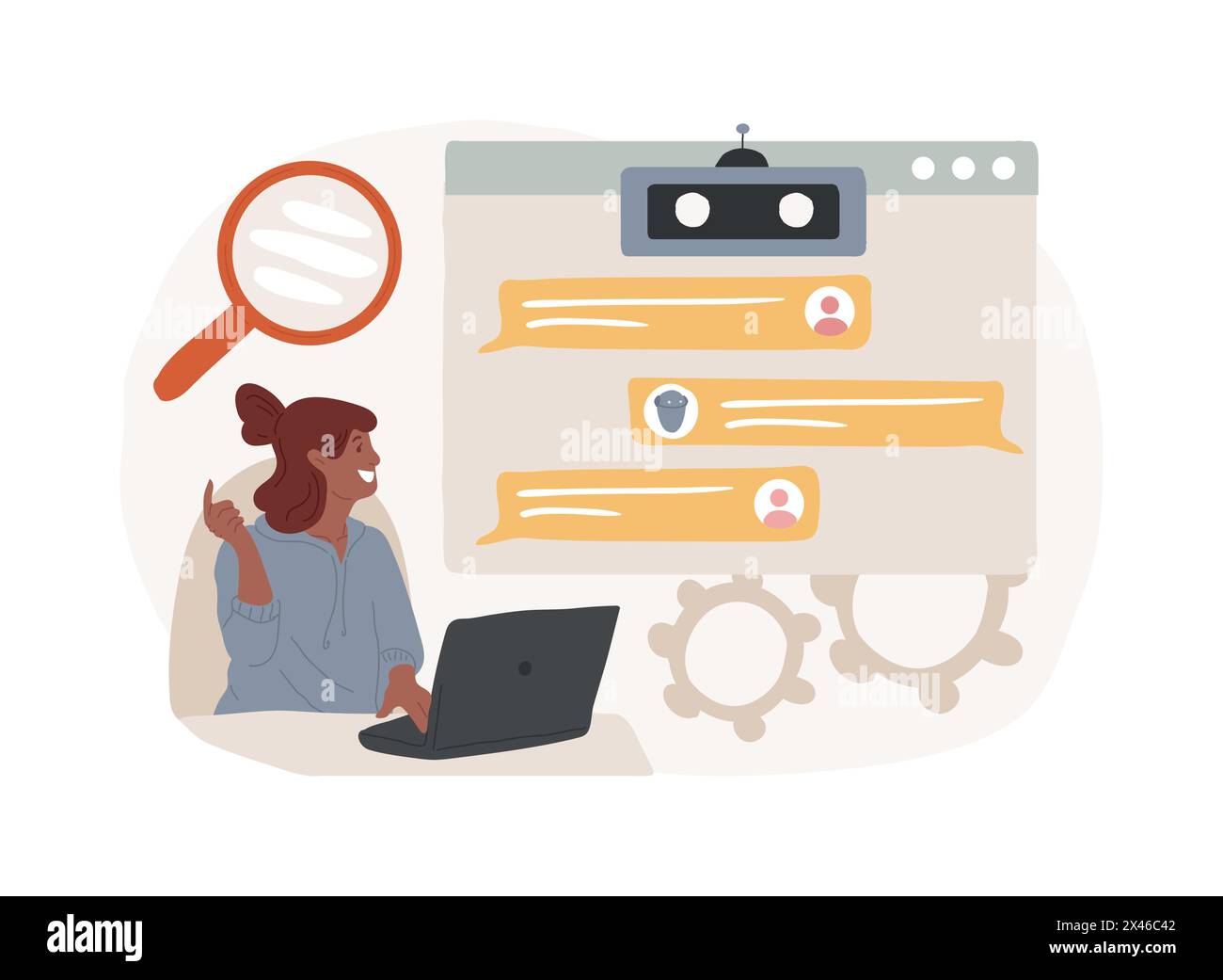 Customer self-service isolated concept vector illustration Stock Vector ...