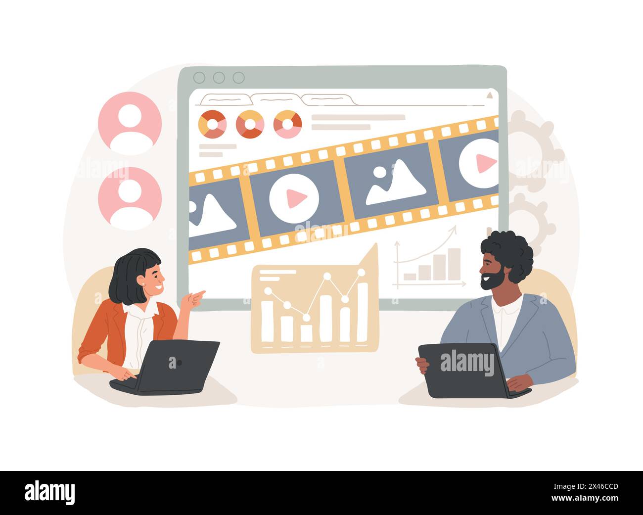 Visual storytelling isolated concept vector illustration Stock Vector ...