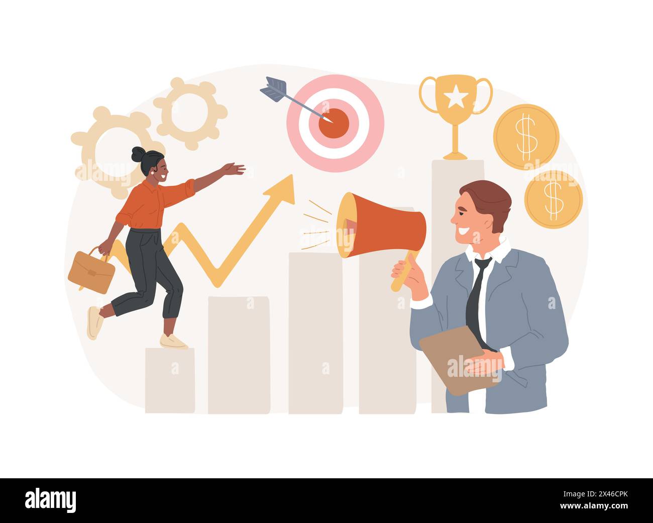 Business coaching isolated concept vector illustration Stock Vector ...