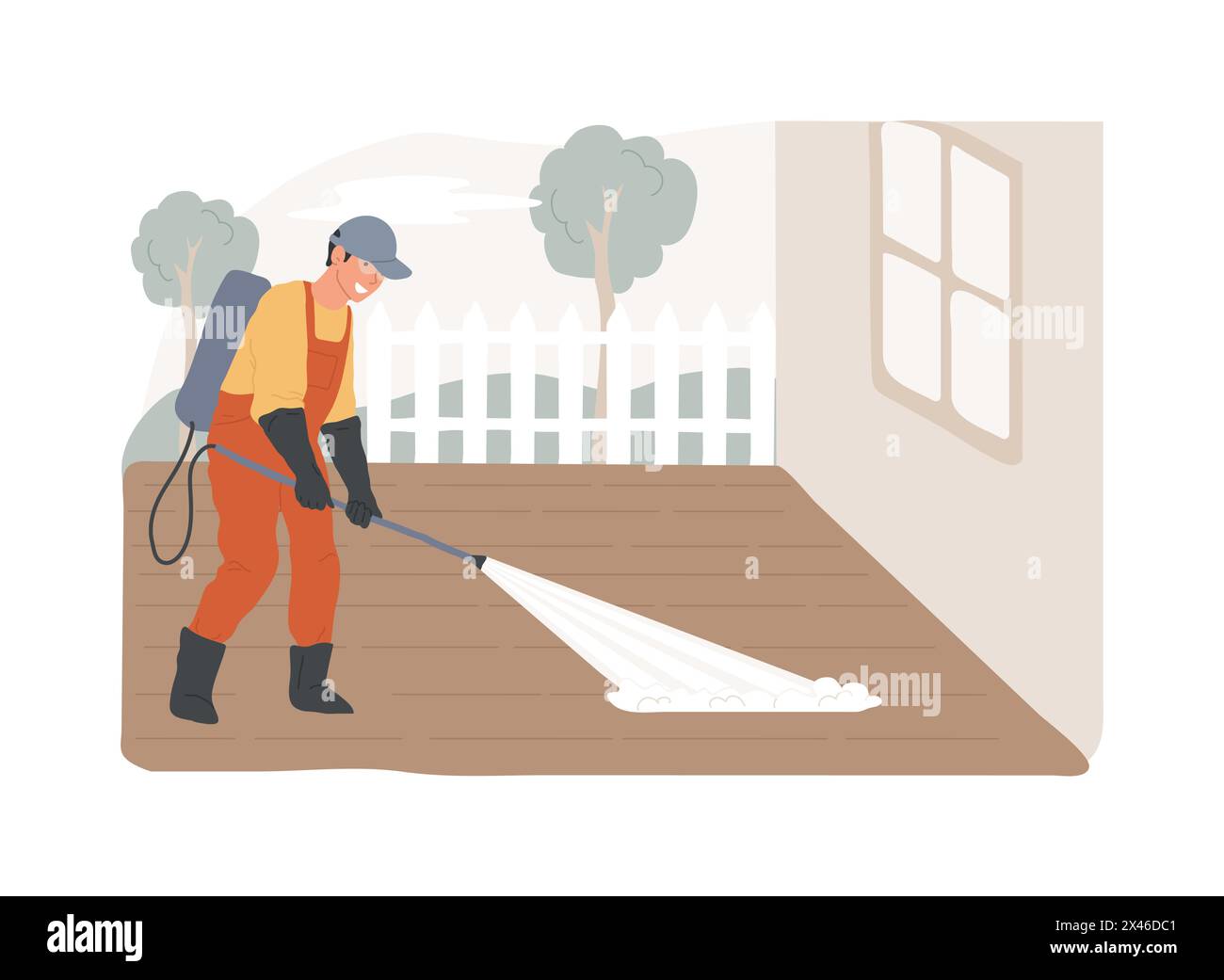 Power washing isolated concept vector illustration Stock Vector Image ...