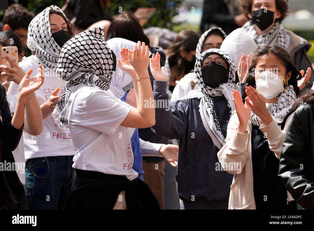 New York, United States. 30th Apr, 2024. Pro-Palestine student ...